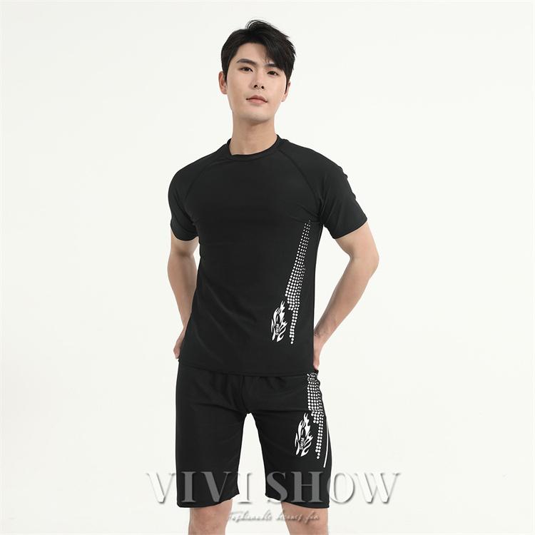 メンズ 水着 スイムウェア 上下2点セット 男性 練習 競泳 UVカット 海 プール 大きいサイズ 半袖 セパレート ハーフパンツ : VIVISHOW - 通販 - Yahoo!ショッピング