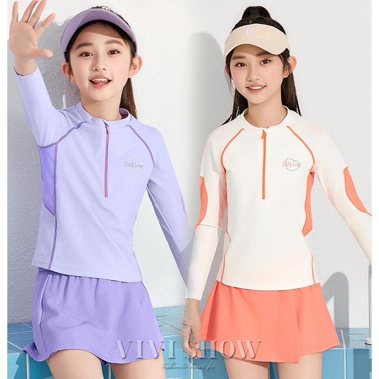 子供 キッズ水着 女の子 セパレート 長袖ラッシュガード ショートパンツ 2点セット キッズ ジュニア 水着 ガールズ 紫外線対策 UVカット : VIVISHOW - 通販 - Yahoo ...