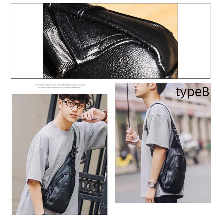 父の日 ボディバッグ メンズバッグ 斜め掛け レザー 防水 収納便利