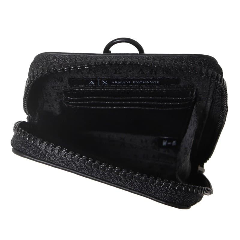 アルマーニエクスチェンジ ショルダーバッグ フォーンショルダー スマホショルダー メンズ ARMANI EXCHANGE 斜めがけ ロゴ BLACK :ae08-0015-2495-a6 ...
