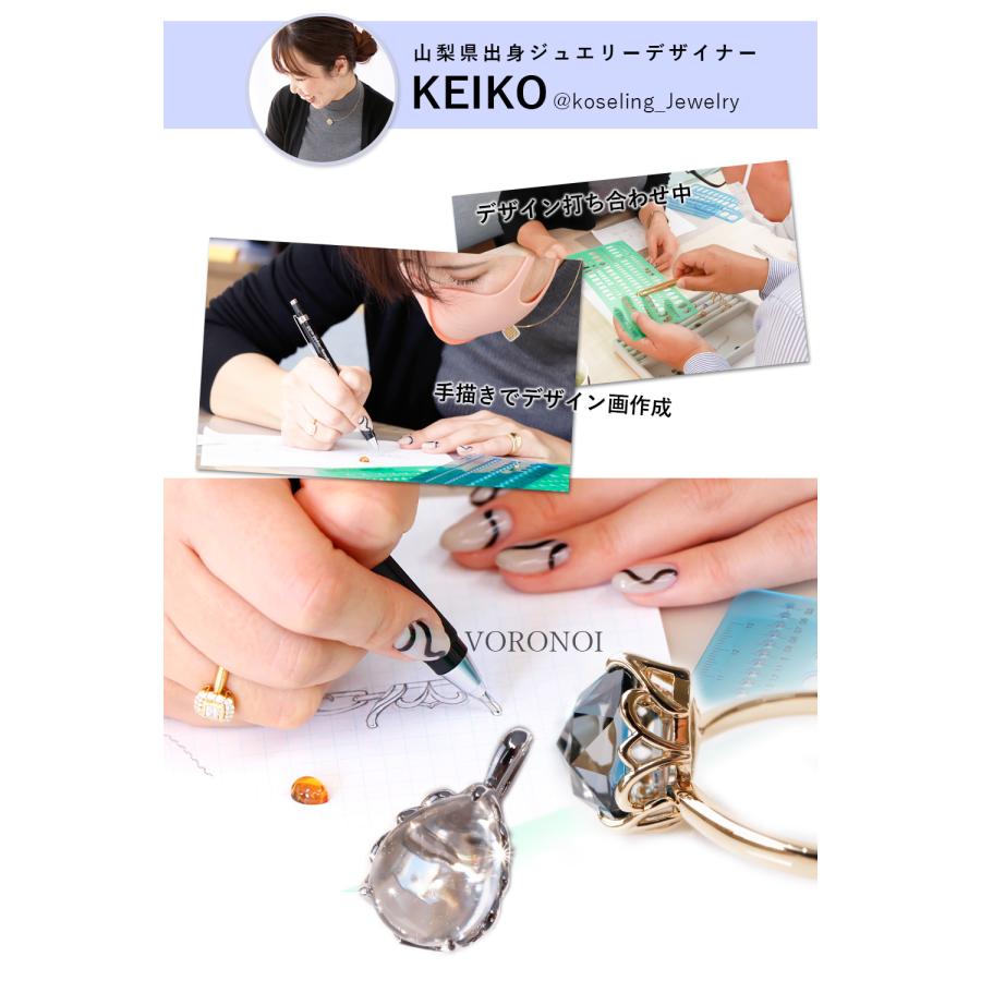 MINAMO 正規品 K10/K18 ペアシェイプ イヤリング MINAMOセッティング 特許取得 VORONOI 誕生石 トパーズ ガーネット アメジスト ローズカット カボション ...