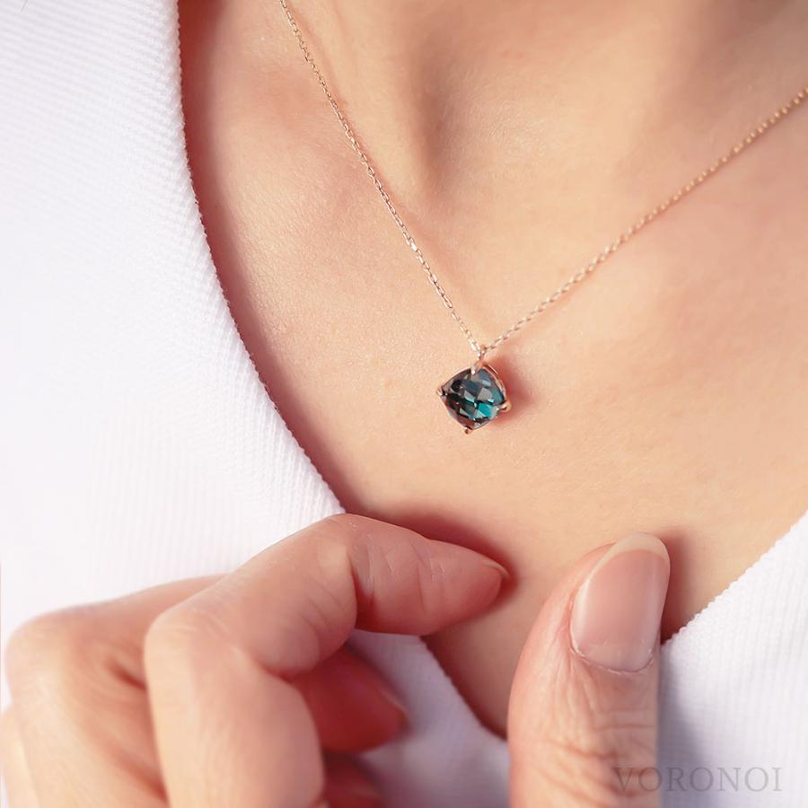 MINAMO 正規品 K10/K18 チェスカット ネックレス ペンダント MINAMOセッティング 特許 VORONOI トパーズ アメジスト スモーキークォーツ シトリン ペリドット ...