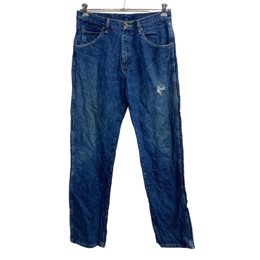Wrangler デニムパンツ W33 ラングラー レギュラーフィット インディゴ メキシコ製 古着卸 アメリカ仕入 2307-1162 ...