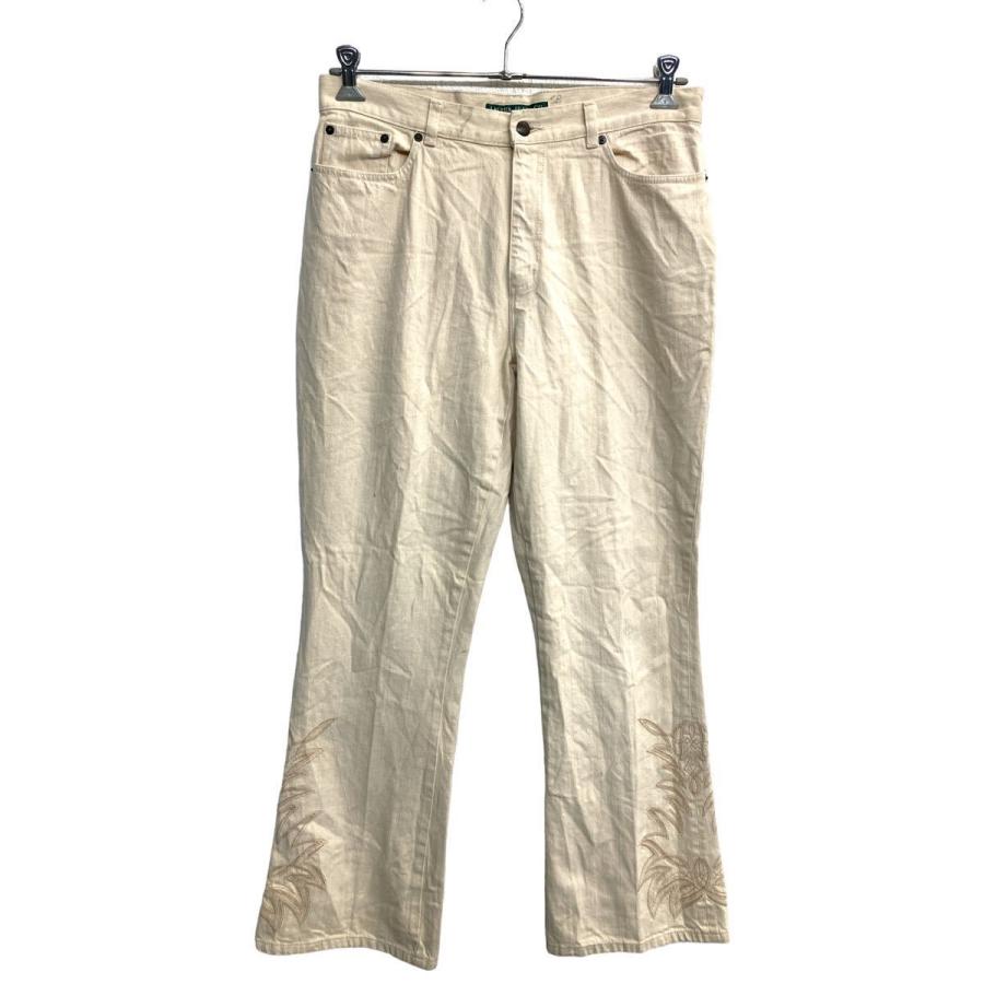 中古 古着 LAUREN JEANS CO. デニムパンツ W34 ローレンジーンズ レディース クリーム 古着卸 アメリカ仕入 2309 ...