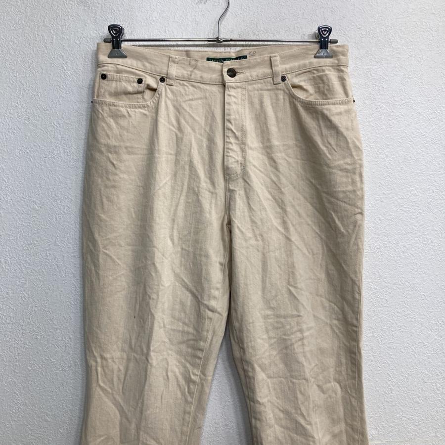 中古 古着 LAUREN JEANS CO. デニムパンツ W34 ローレンジーンズ レディース クリーム 古着卸 アメリカ仕入 2309 ...