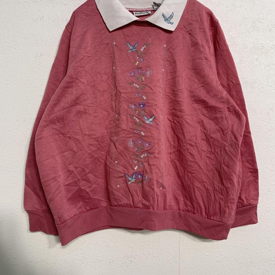 Bon Worth レイヤードネック スウェット トレーナー ウィメンズ M petite くすみピンク 刺繍 古着卸 アメリカ仕入れ a401-5654 : 古着屋DEN ヤフーショッピング ...