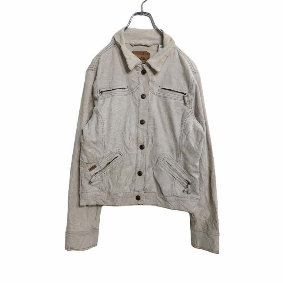 Levi's SIGNATURE コーデュロイジャケット MISSES ウィメンズ M ホワイト スナップボタン リーバイス シグネチャー 古着卸 アメリカ仕入れ a403-6036 ...