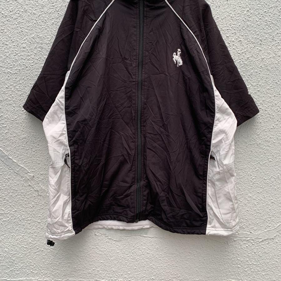 adidas ジップアップ 半袖 ナイロン ジャケット L ブラック ホワイト アディダス スポーツ 古着卸 アメリカ仕入れ a408-5853 : 古着屋DEN ヤフーショッピング店 ...