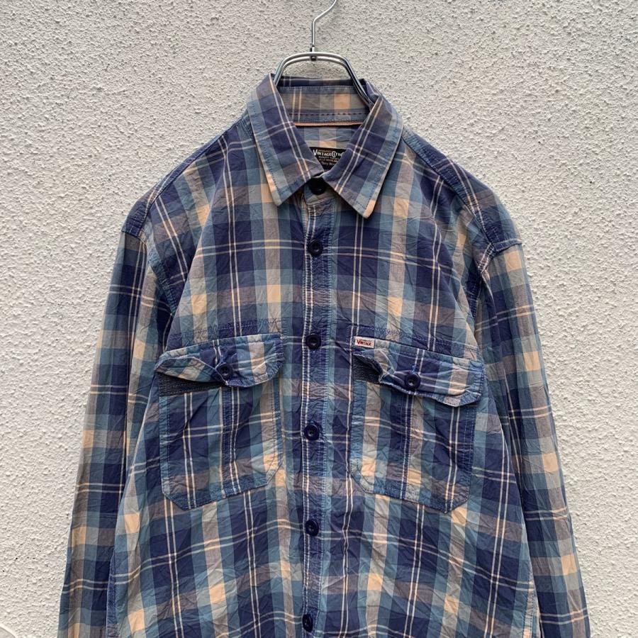 VINTAGE CLTHCO 長袖 チェック シャツ S ブルー 2ポケット 古着卸 アメリカ仕入れ a409-5183 : 古着屋DEN ヤフーショッピング店 - 通販 - Yahoo!ショッピング