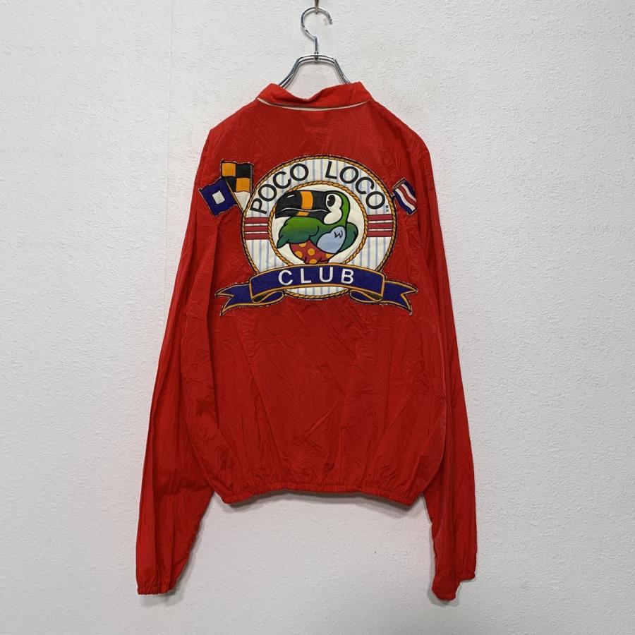 POCO LOCO CLUB ジップアップ ナイロン ジャケット M レッド レトロ メキシコ製 古着卸 アメリカ仕入れ a412-5603 ...
