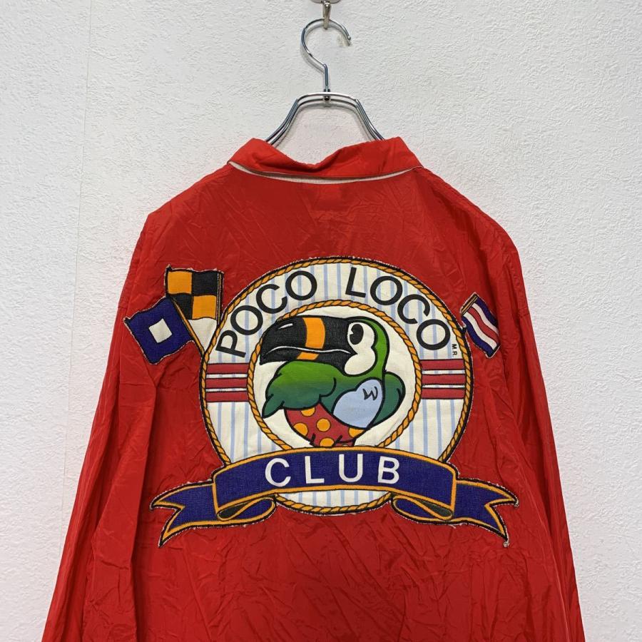 POCO LOCO CLUB ジップアップ ナイロン ジャケット M レッド レトロ メキシコ製 古着卸 アメリカ仕入れ a412-5603 ...
