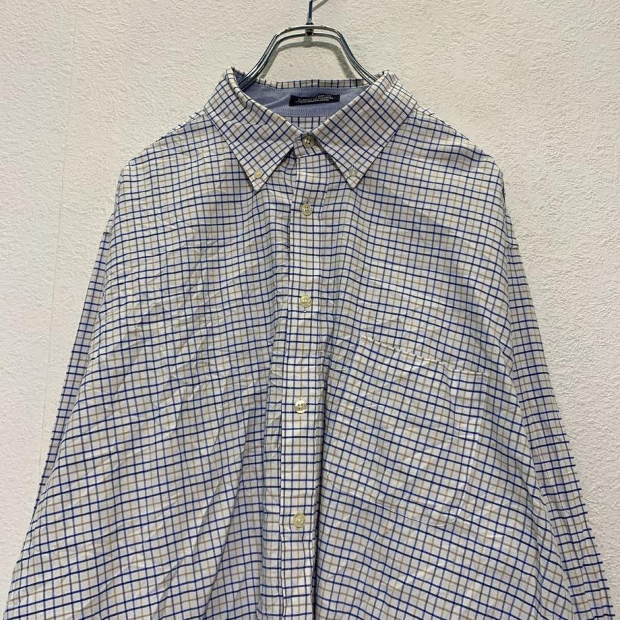 CHAPS 長袖 チェック シャツ XLサイズ位 ホワイト ブルー チャップス ボタンダウン ポケット 古着卸 アメリカ仕入 a503-5564 : a503-5564 : 古着屋DEN ...