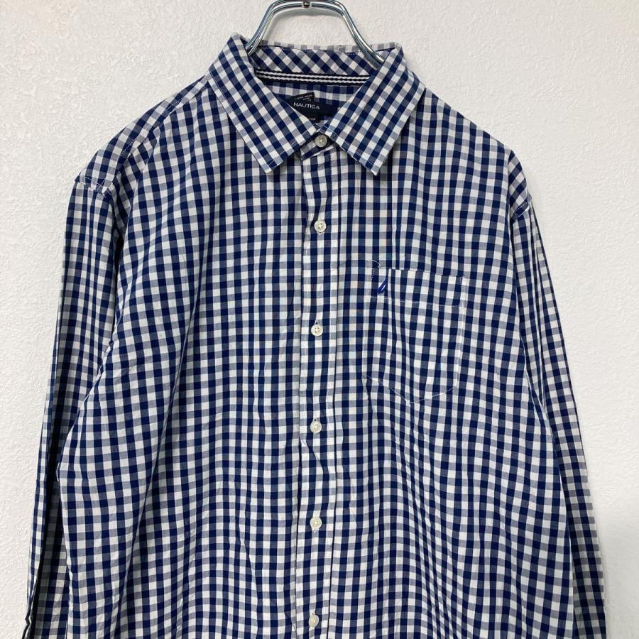 NAUTICA 長袖シャツ ウィメンズ Mサイズくらい ノーティカ ギンガムチェック ネイビー 古着卸 アメリカ仕入 a503-5894 : a503-5894 : 古着屋DEN ヤフー ...