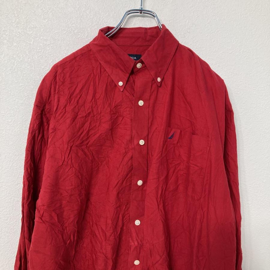 NAUTICA 長袖シャツ Lサイズ ノーティカ クラッシックフィット ボタンダウン レッド 古着卸 アメリカ仕入 a503-5952 : 古着屋DEN ヤフーショッピング店 - 通販 ...