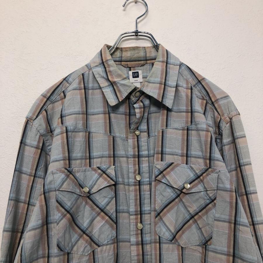 GAP 長袖 チェック シャツ L ブルー ギャップ ウエスタンシャツ 古着卸 アメリカ仕入 a503-6047 : 古着屋DEN ヤフーショッピング店 - 通販 - Yahoo!ショッピング