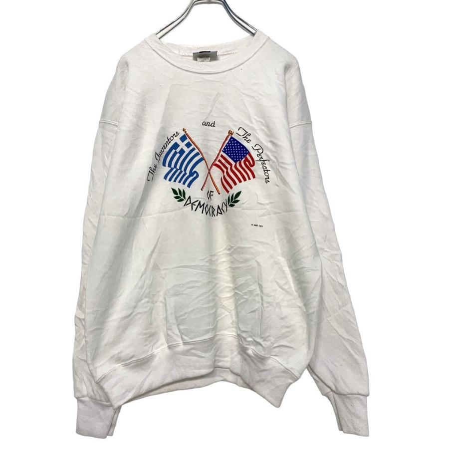 Lee プリント スウェット トレーナー L ホワイト リー USA製 アメリカ ギリシャ 古着卸 アメリカ仕入 a504-5294 : 古着屋DEN ヤフーショッピング店 - 通販 ...