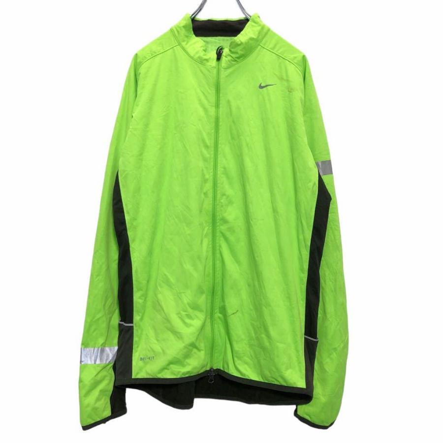 NIKE ジャージ L ブラック ネオングリーン ナイキ ジップアップ ジップ付ポケット 古着卸 アメリカ仕入 a506-5092 : 古着屋 ...