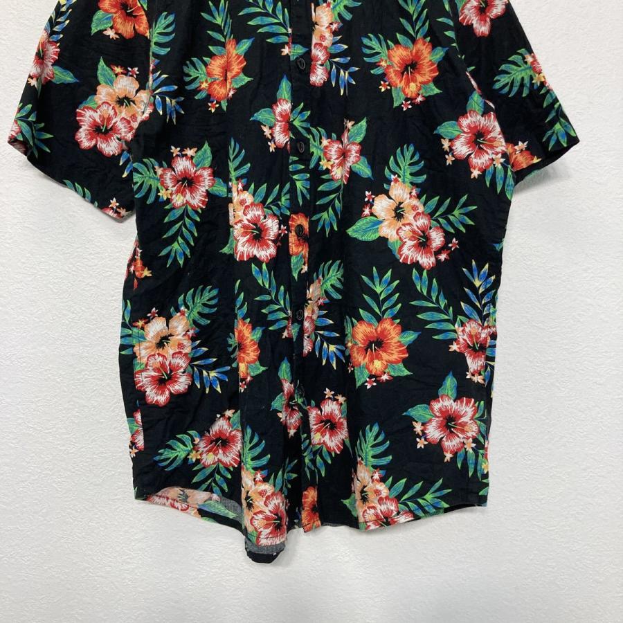 NO BOUNDARIES アロハシャツ Mサイズ ハイビスカス 黒 ブラック 古着卸 アメリカ仕入 a506-6596 : a506-6596 : 古着屋DEN ヤフーショッピング店 ...