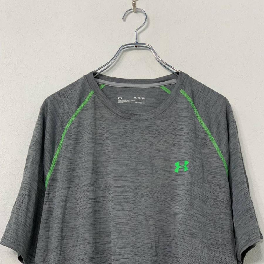 UNDERARMOR 半袖 ロゴ プリント Tシャツ XL グレー グリーン アンダーアーマー スポーツ 速乾 古着卸 アメリカ仕入 a508-5887 : a508-5887 : 古着屋 ...