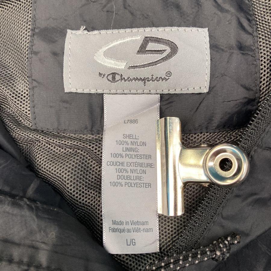 CG by Champion ジップアップ ナイロン ジャケット L ブラック ジージー チャンピオン スポーツ 古着卸 アメリカ仕入 ...