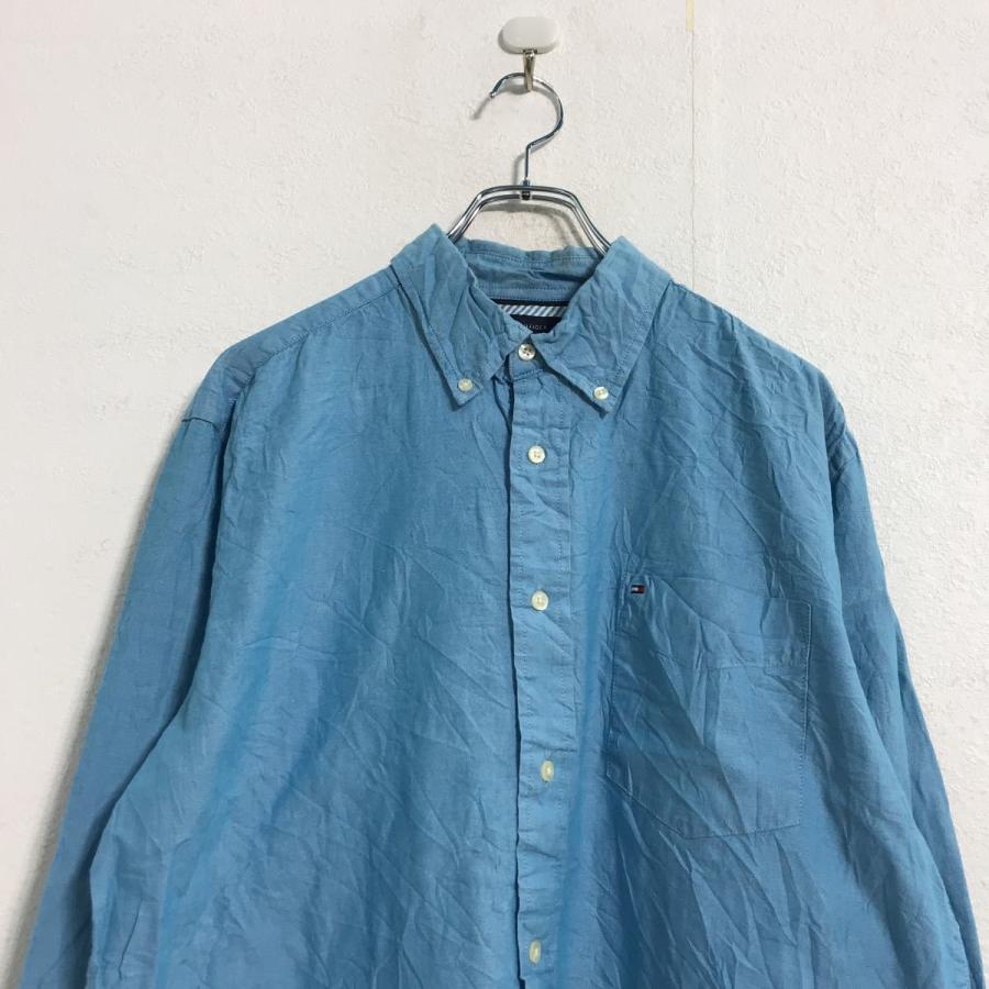 TOMMY HILFIGER 長袖 無地 シャツ L ブルー トミーヒルフィガー ボタンダウン 古着卸 アメリカ仕入 a510-5739 : 古着屋DEN ヤフーショッピング店 - 通販 ...