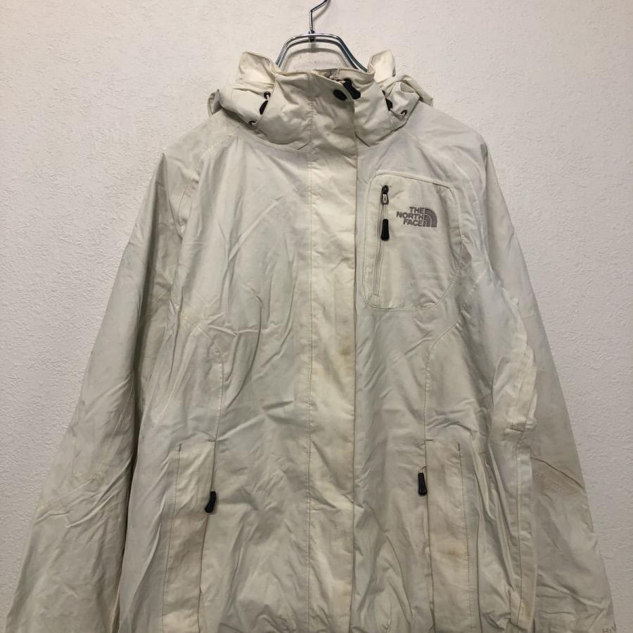 THE NORTH FACE マウンテンパーカー レディース M ホワイト グレー ノースフェイス ジップアップ 刺繍 古着卸 アメリカ仕入 a510-5866 : a510-5866 ...