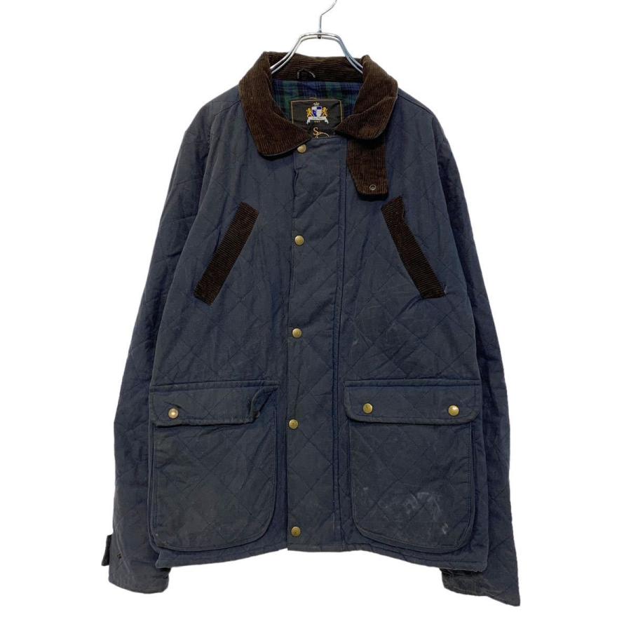 中古 古着 SAVVY CITIZEN キルティング オイルドジャケット XL位 ネイビー 英国製 ビッグサイズ 古着卸 アメリカ仕入 a601-5023 :a601-5023:古着屋DEN ...