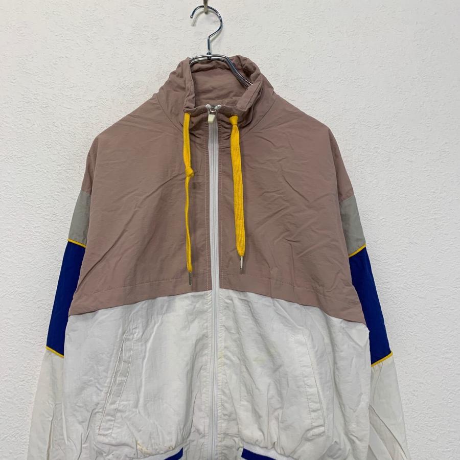 1 SUNSET LANE ナイロン ジャケット M ピンク ブルー ホワイト グレー ジップアップ ポケット 古着卸 アメリカ仕入 a601 ...