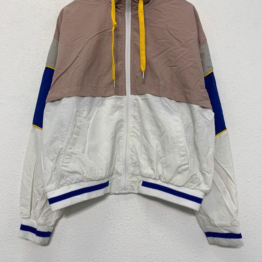 1 SUNSET LANE ナイロン ジャケット M ピンク ブルー ホワイト グレー ジップアップ ポケット 古着卸 アメリカ仕入 a601 ...