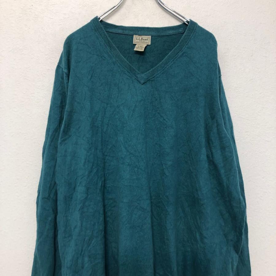 L.L.Bean 混紡 ニット セーター XL-T グリーン エルエルビーン コットン カシミヤ Vネック トール 古着卸 アメリカ仕入 a601-5162 : 古着屋DEN ヤフー ...