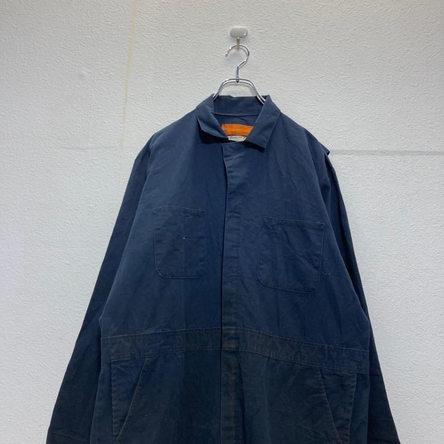 DURABLE PRESS 長袖つなぎ W44 サイズ表記 46-RG ワークウェア 作業服 ネイビー 古着卸 アメリカ仕入 a601 ...