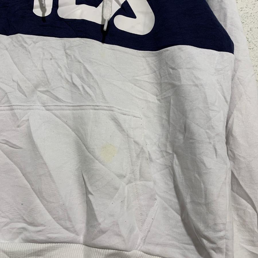 FILA プリント スウェット パーカー S ホワイト ネイビー フィラ 裏パイル ロゴ 配色切替 古着卸 アメリカ仕入 a601-6740 : 古着屋DEN ヤフーショッピング店 - 通販 ...