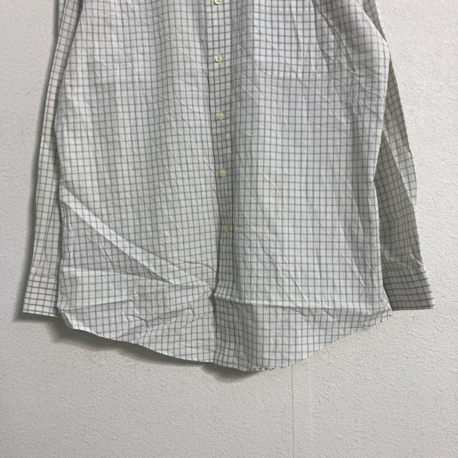 Brooks Brothers 長袖 チェックシャツ L ホワイト グレー ブルックスブラザーズ スリムフィット 古着卸 アメリカ仕入 ...