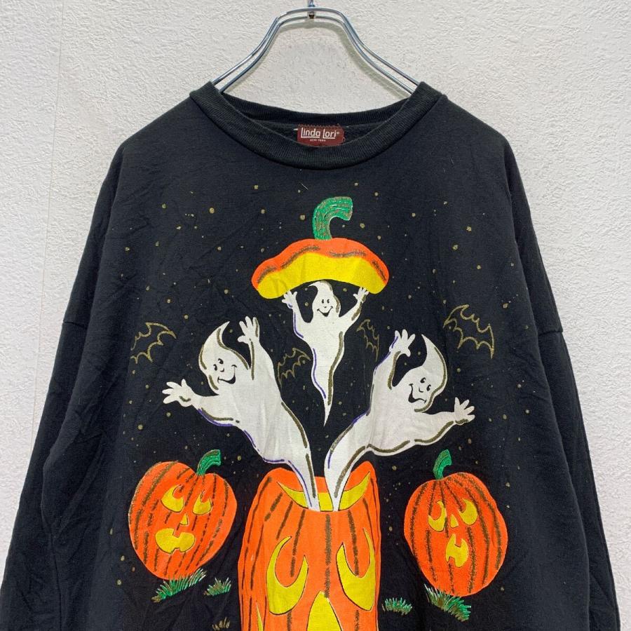 Linda Lori プリント スウェット トレーナー L〜 レディース ブラック 裏起毛 ハロウィン おばけ 古着卸 アメリカ仕入 a603-5469 : 古着屋DEN ヤフーショッピング店 ...