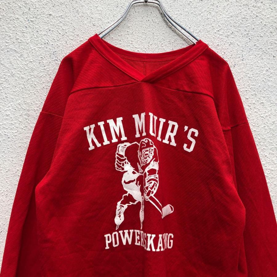 CCM 七分袖 ゲームシャツ S レッド カナダ製 メッシュ バックプリント アイスホッケー ロンT ロングTシャツ 古着卸 アメリカ仕入 a603-5568 : 古着屋DEN ヤフー ...