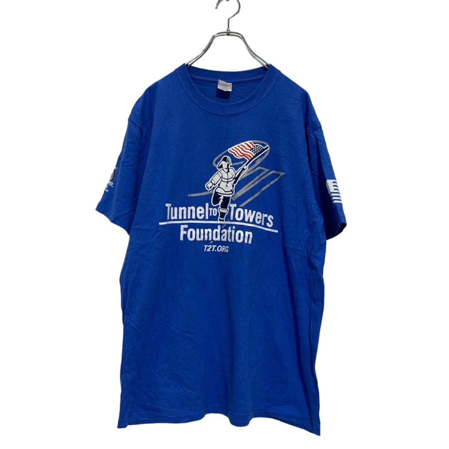 PORT&COMPANY 半袖 プリントTシャツ L ブルー シルバー USA製 袖プリント バックプリント 星条旗 古着卸 アメリカ仕入 a603-6802 : a603-6802 : 古着 ...
