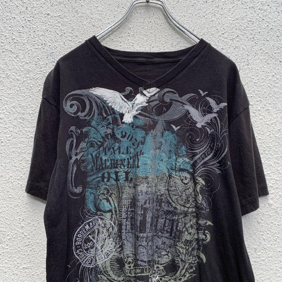 半袖 プリントTシャツ M ブラック Vネック 鳥 古着卸 アメリカ仕入 a605-5391 : 古着屋DEN ヤフーショッピング店 - 通販 - Yahoo!ショッピング