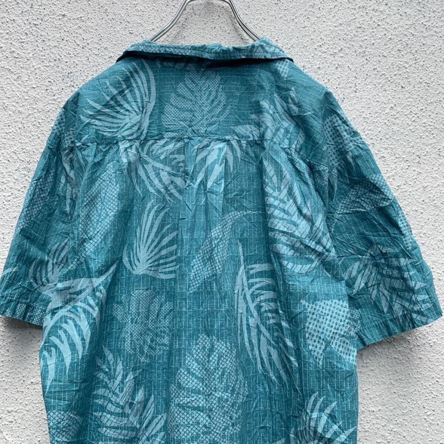 半袖 アロハシャツ L〜 グリーン オープンカラー ボタニカル柄 トロピカル 古着卸 アメリカ仕入 a606-5883 : 古着屋DEN ヤフーショッピング店 - 通販 - Yahoo!ショッピング