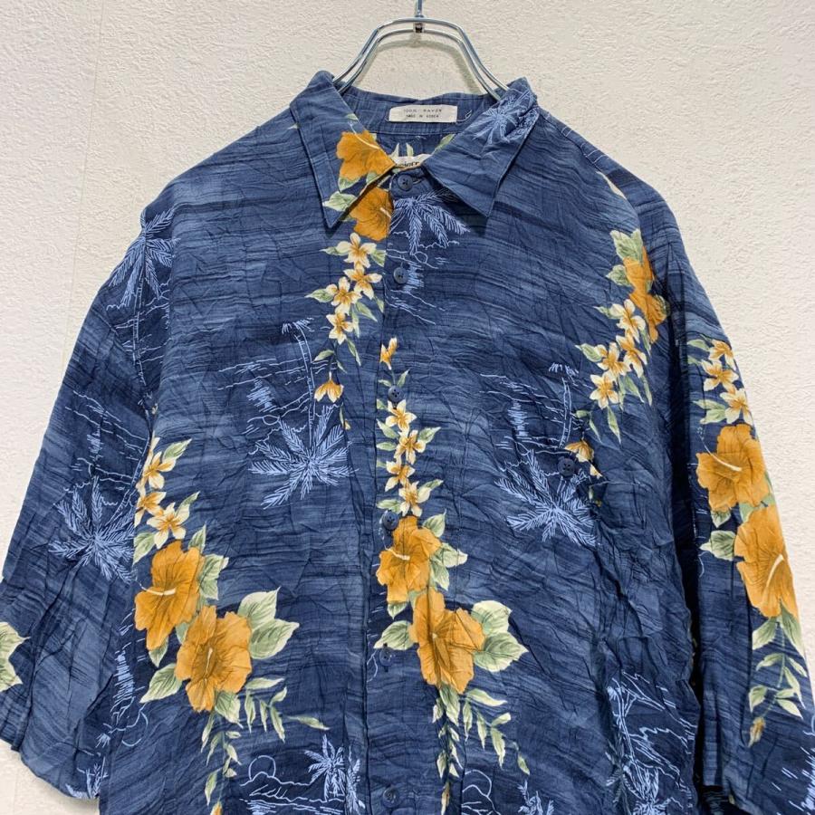 pierre cardin 半袖 アロハシャツ L ネイビー ハイビスカス柄 トロピカル 古着卸 アメリカ仕入 a606-7087 : 古着屋DEN ヤフーショッピング店 - 通販 ...