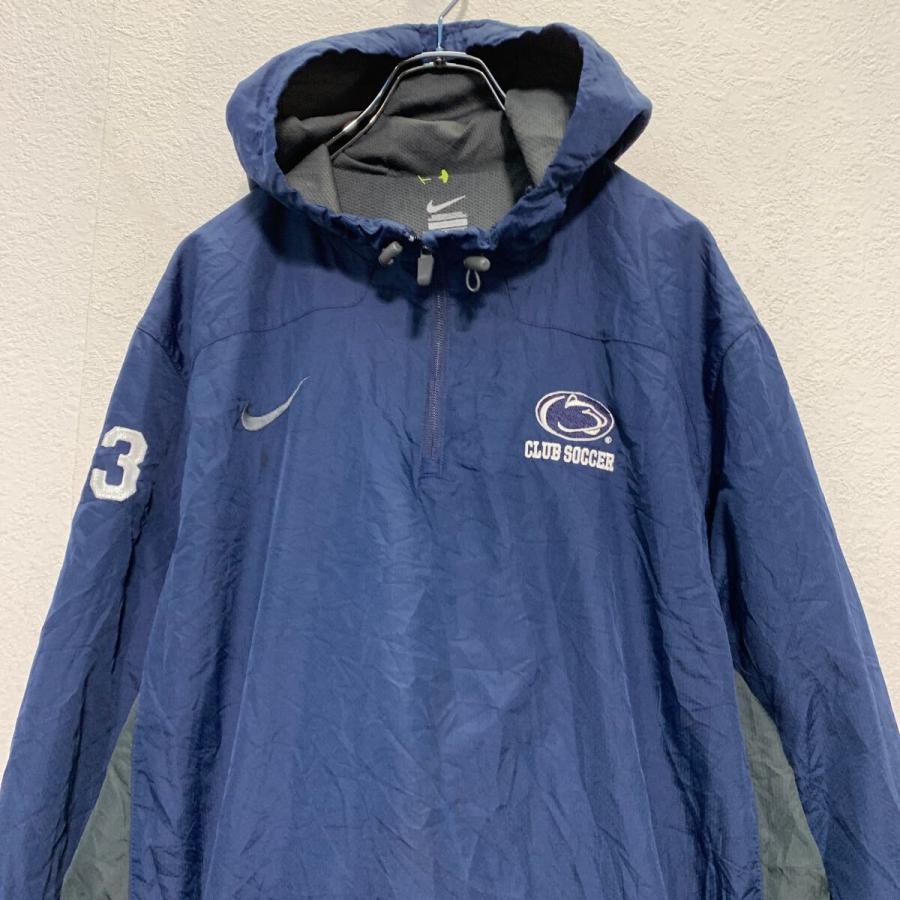 NIKE ハーフジップ ナイロンジャケット XL ネイビー ナイキ ビッグサイズ スポーツウェア 古着卸 アメリカ仕入 a607-5092 ...