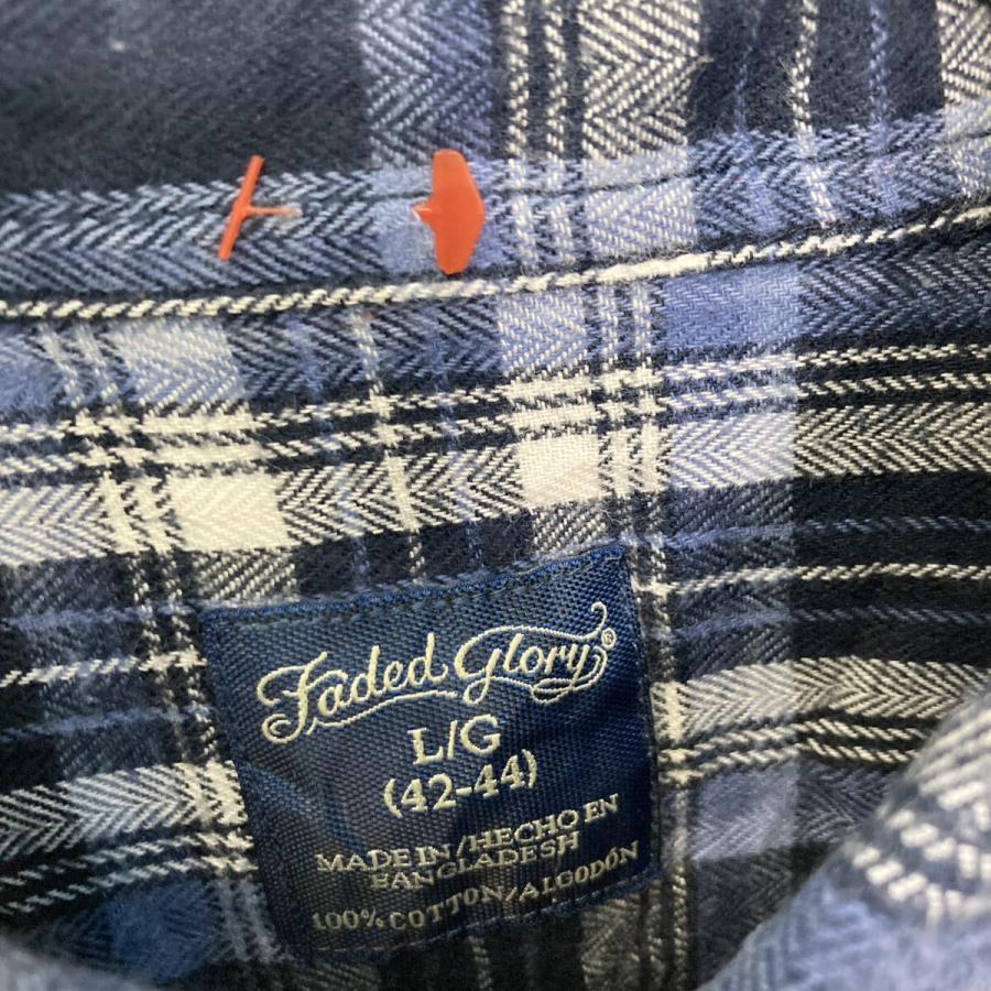 長袖 チェック シャツ L ブルー ポケット 古着卸 アメリカ仕入 a607-6450 :a607-6450:古着屋DEN ヤフーショッピング店 - 通販 - Yahoo!ショッピング