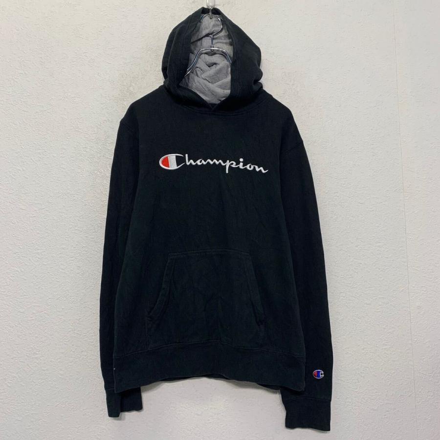 Champion ロゴ スウェット パーカー チャンピオン XL キッズ 160〜 ブラック プルオーバー ポケット付き 古着卸 アメリカ仕入 a610-5863 : 古着屋DEN ヤフー ...