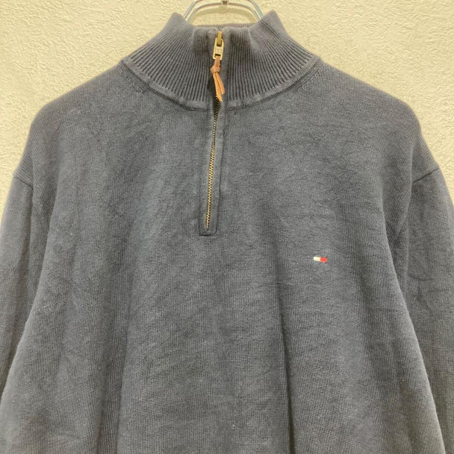 TOMMY HILFIGER ハーフジップ コットンニット セーター L ネイビー トミーヒルフィガー ワンポイントロゴ 古着卸 アメリカ仕入 a610-6551 : a610-6551 ...