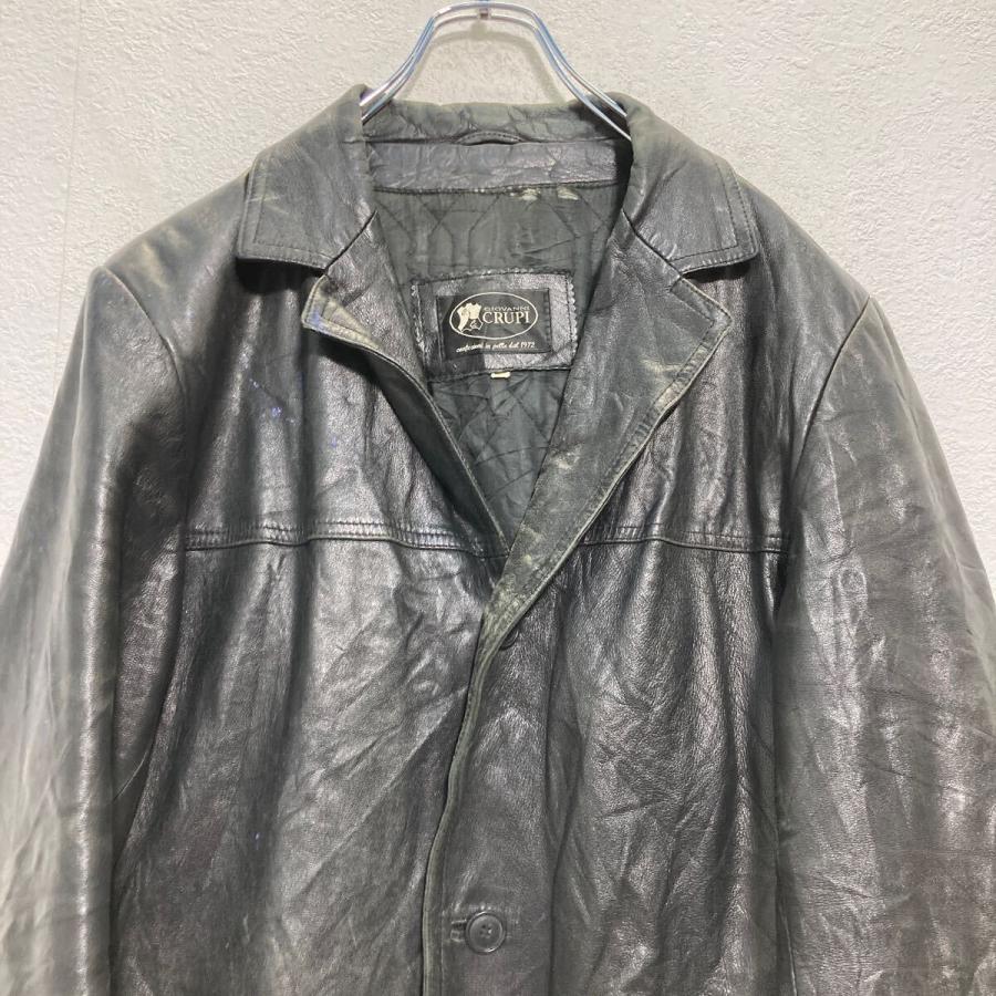 CRUPI レザージャケット L〜 ブラック レザーコート 古着卸 アメリカ仕入 a611-7223 : 古着屋DEN ヤフーショッピング店 - 通販 - Yahoo!ショッピング