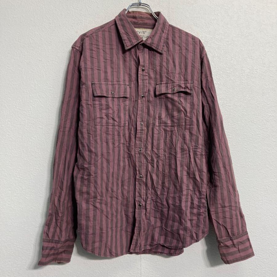 Levi’s 長袖 チェックシャツ L ピンク ボーダー スナップボタン ポケット 古着卸 アメリカ仕入 a611-8745 : a611-8745 : 古着屋DEN ヤフーショッピング店 ...