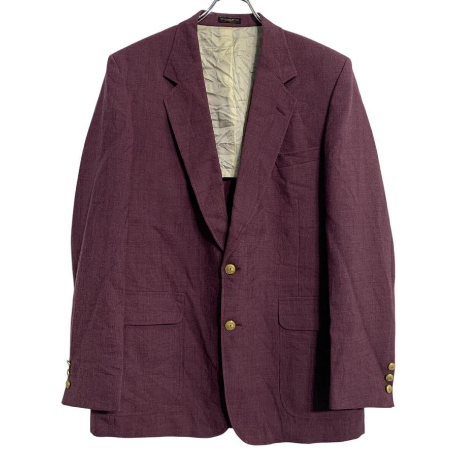テーラードジャケット L 程 エンジ ボタン アメリカ製 ブレザー ポケット付き 秋冬 アウター 古着卸 アメリカ仕入 a612-6367 : 古着屋DEN ヤフーショッピング店 - 通販 ...