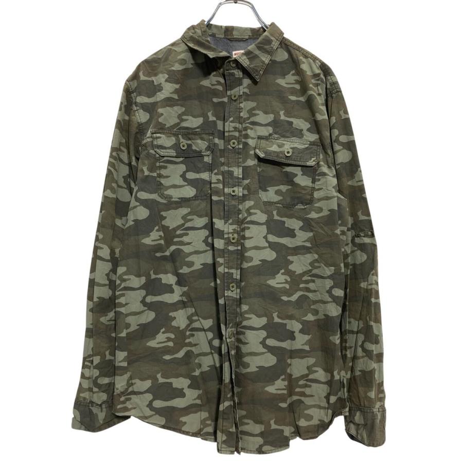 MOSSIMO 長袖 ミリタリーシャツ L オリーブ 迷彩 カモフラ ダブルポケット 古着卸 アメリカ仕入 a612-7729 : a612-7729 : 古着屋DEN ヤフーショッピング店 ...