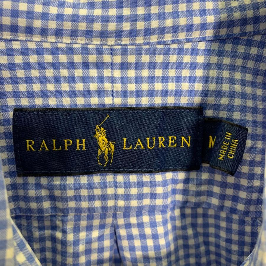 Ralph Lauren 長袖 チェックシャツ M ブルー ホワイト ラルフローレン ボタンダウン ギンガムチェック 古着卸 アメリカ仕入 a701-5027 : 古着屋DEN ヤフー ...