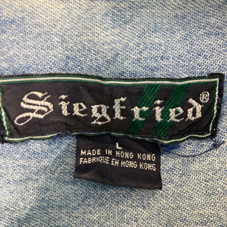Siegfried 長袖 デニムシャツ L ブルー ボタンダウン 古着卸 アメリカ仕入 a701-7377 : 古着屋DEN ヤフーショッピング店 - 通販 - Yahoo!ショッピング