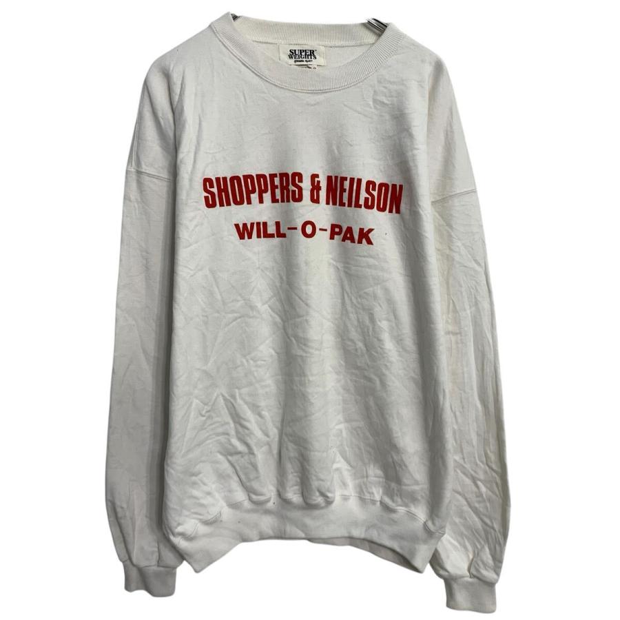 プリントスウェット トレーナー XL ホワイト プルオーバー ビッグサイズ シンプル 裏起毛 古着卸 アメリカ仕入 a703-6236 : 古着屋DEN ヤフーショッピング店 - 通販 ...